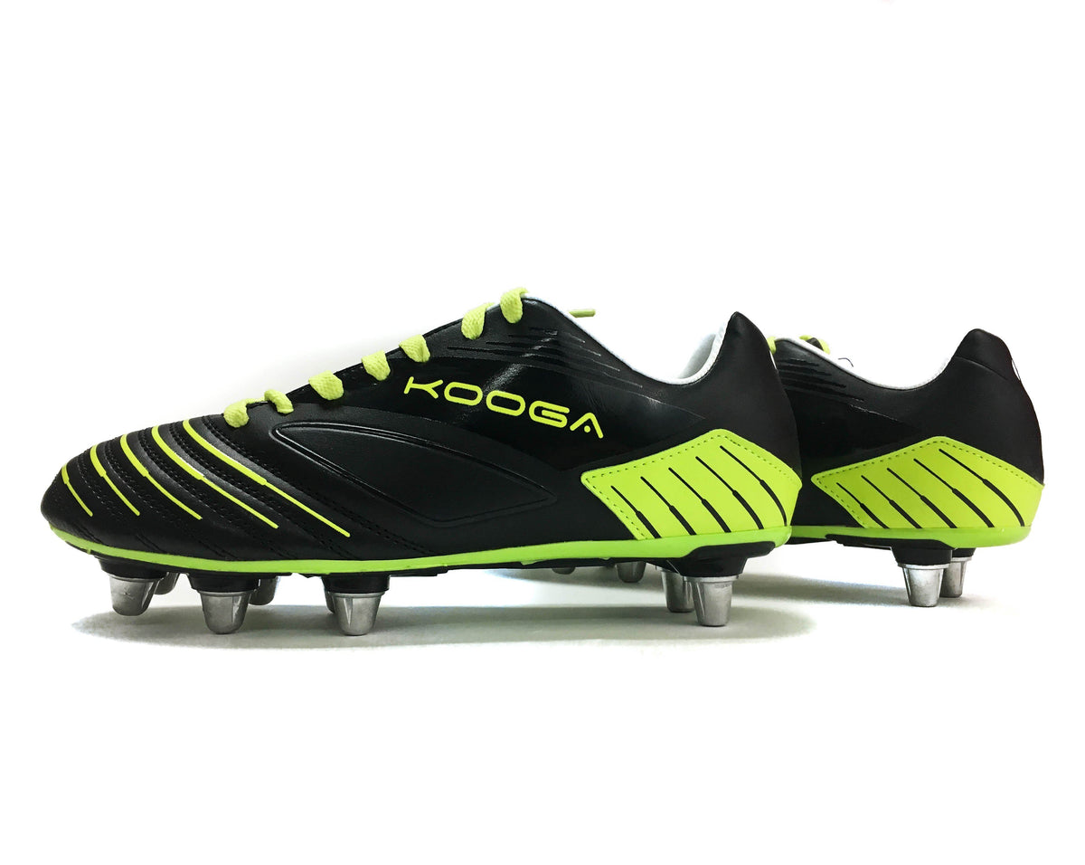 Kooga Advantage Rugby Boot (Black Lime) - Ruggers Rugby Supply